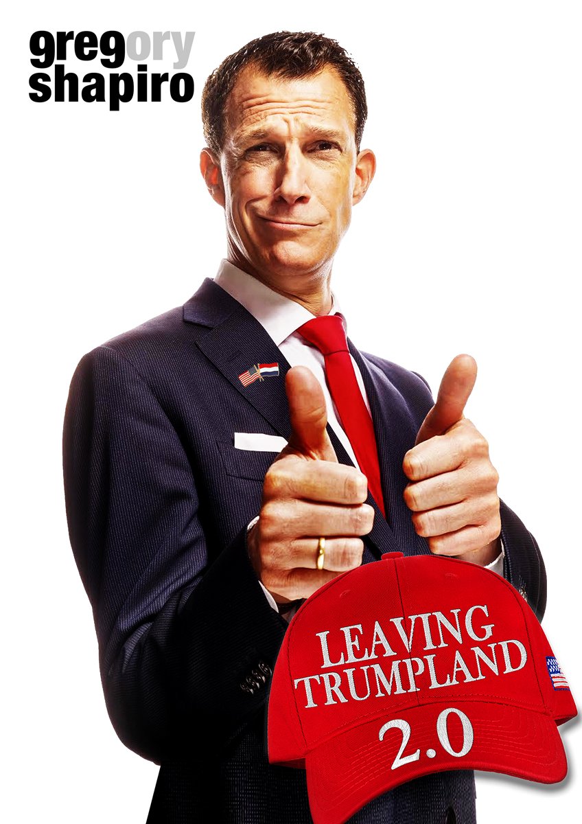 Greg Shapiro met Leaving Trumpland 2.0 op 25 oktober in Theater Ludens ...
