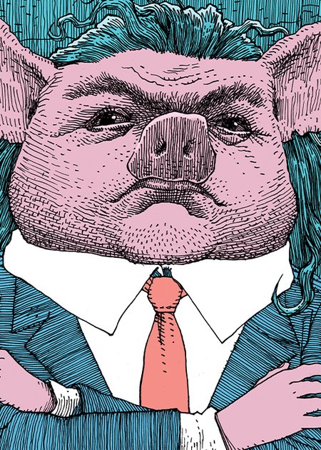 Flip Noorman stond met Animal Farm op januari 2025 in Theater Ludens ...
